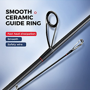 BERRYPRO Salmon & Steelhead Spinning Rod IM8 Carbon Walleye Fishing Rod (8'6''/9'/9'6''/10'/10'6'') (8'6'')