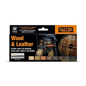 Vallejo Wood and Leather Paint Set Paint Set