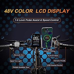 VITILAN U7 Electric Bike Adults Folding Fat Tire Ebike 750W Motor 28MPH Step-Thru 16AH Removable LG Battery Electric Bicycle 20 inch Foldable E-Bike Shimano 7-Speed