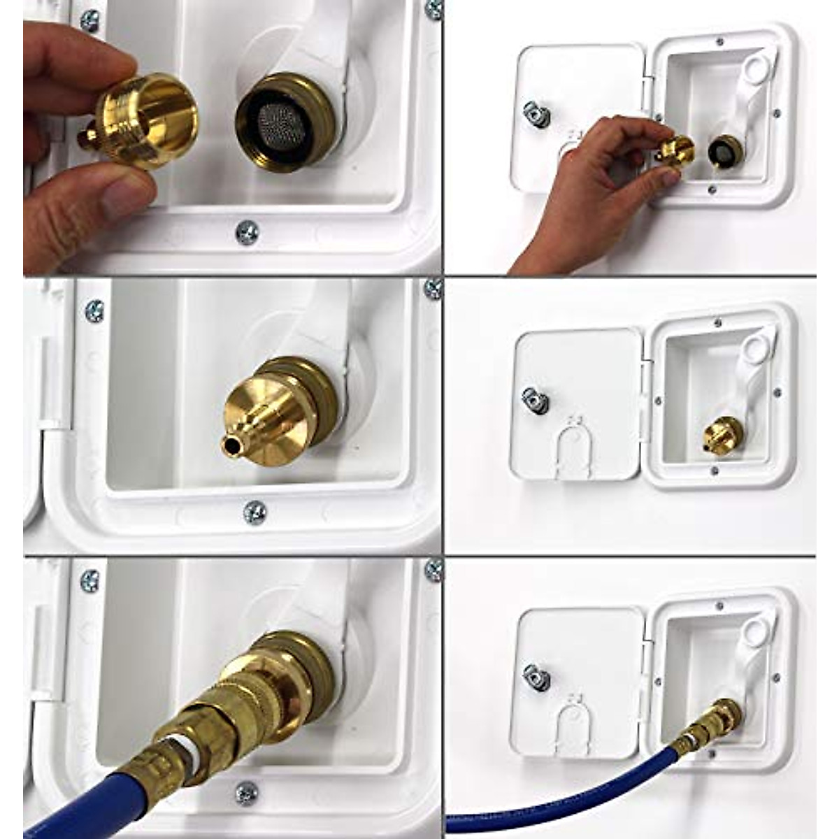 Water Blowout Quick Connect Plug Fittings for Air Compressor, Winterize Kit for RV, Camper, Outdoor Plumbing, Garden Hose, and Sprinkler Systems (One Pair)