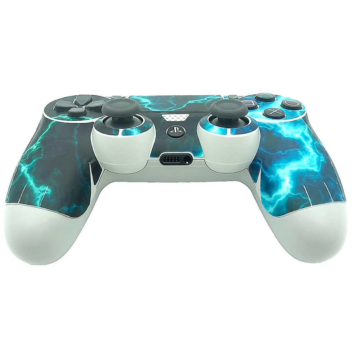 UUShop Vinyl Skin Sticker Protector for Sony PlayStation PS4 Controller Joystick Green Lightning
