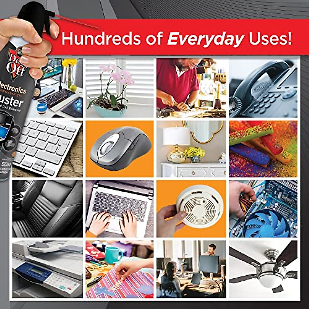 Dust-Off Dpsjmb2 Disposable Compressed Gas Duster, 17 Oz Cans, 2/Pack