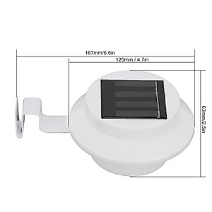 Fdit 3LED Solar Power Eaves Light White Solar Outdoor Wall-Mounted Lighting Lamp for Home Garden