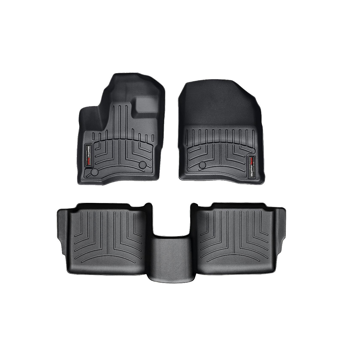WeatherTech Custom Fit FloorLiner Floor Mats for Ford Taurus (443021-442702) - 1st & 2nd Row, Black