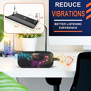 TXEsign Desktop Holder for Bose New SoundLink Flex 2nd Gen/Bose SoundLink Flex Bluetooth Speaker, Table Base Stand Display Stand Acrylic Speaker Stand Mount with Cable Management Groove (Black)