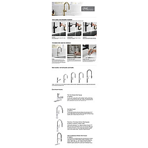 KOHLER 22973-2MB Crue High-Arc Kitchen Faucet with Pull Down Spring Spout, Professional Pre-Rinse Kitchen Faucet, Commercial Faucet, Vibrant Brushed Moderne Brass