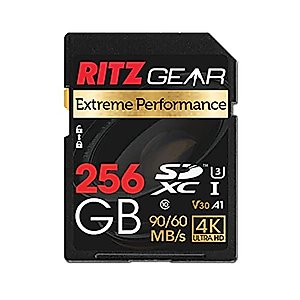 Extreme Performance High Speed UHS-I SDXC 256GB SD Card 90/60 MB/S U3 A1 Class-10 V30 Memory Card for SD Devices That can Capture Full HD, 3D, and 4K Video as Well as raw Photography.