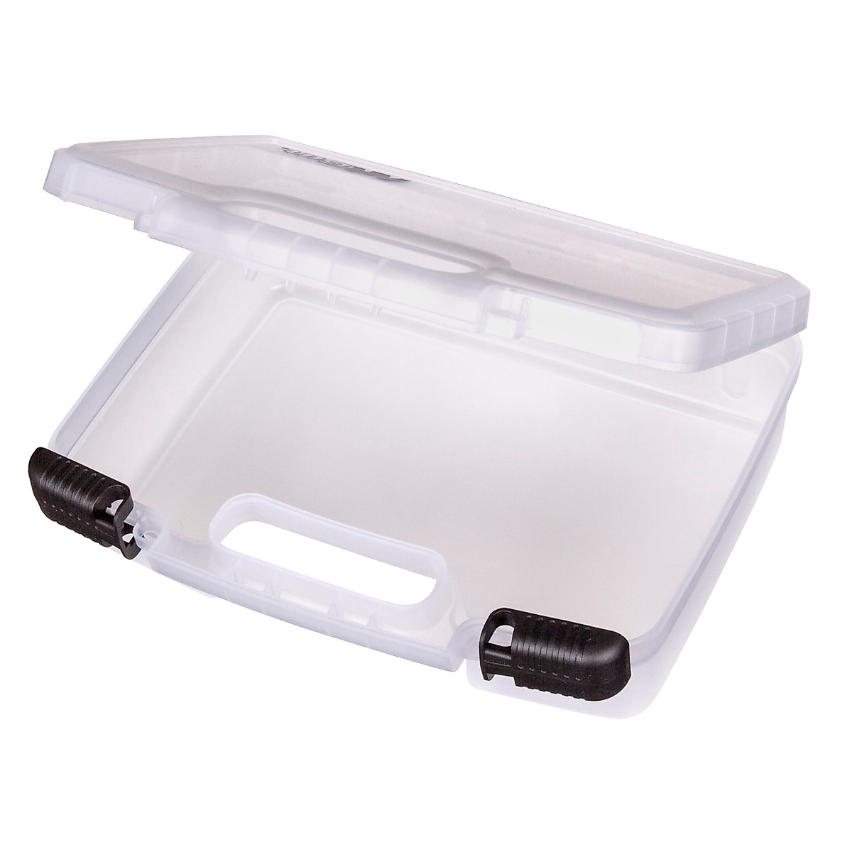 ArtBin 6977AB 12 inch Quick View Deep Base Carrying Case, Portable Art & Craft Organizer with Handle, [1] Plastic Storage Case, Translucent