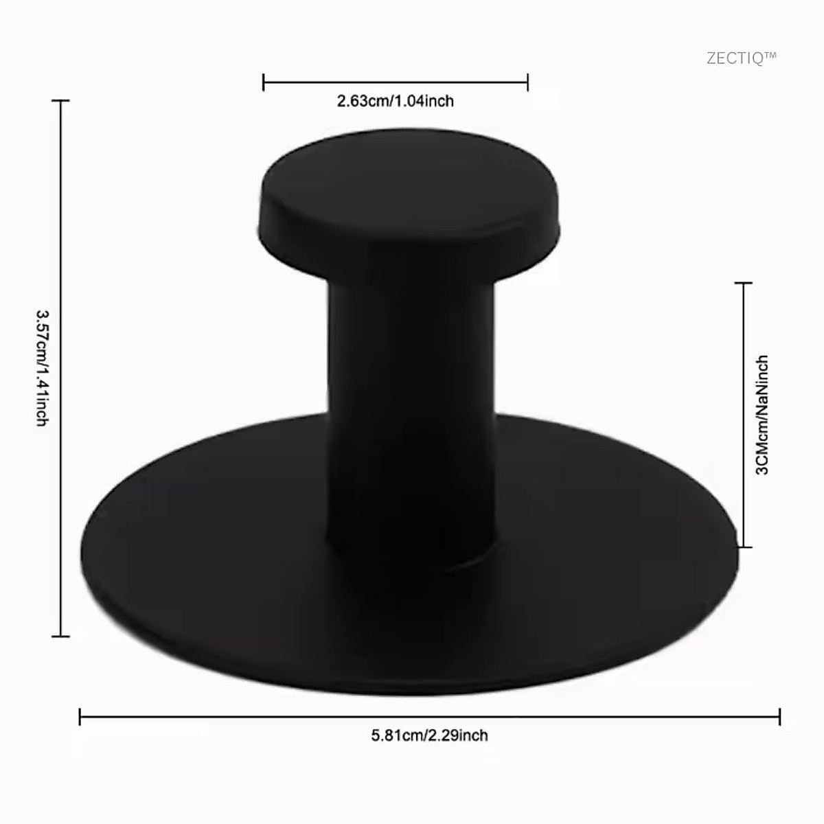 ZECTIQ Matte Black Hooks for Bathroom and Shower – Heavy Duty Towel and Robe Hooks for Glass Doors, Mirrors, and Tiles, Supports Up to 15 lbs (2-Pack) (Leave for 24Hours After Installing)