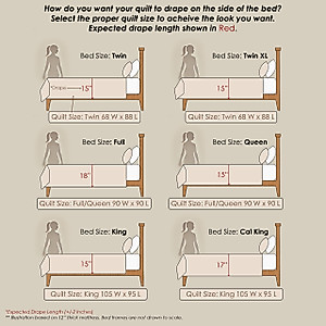 Greenland Home Carlie Modern Floral Reversible Quilt Set, 2-Piece Twin, Calico Patches