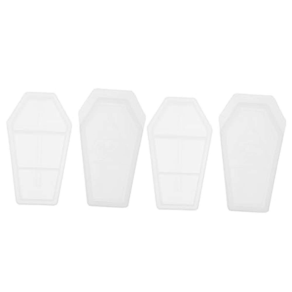 Amosfun 2 Sets Coffin Storage Mold Ornament Storage Box Makeup Storage Box Dice Resin Mold Resin Coffin Caskets Makeup Storage Tray Molds Handmade Craft Mold Handmade Mold for Home White