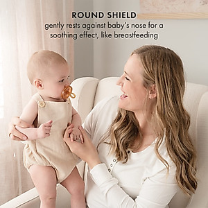 Natursutten Pacifiers 0-6 Months - 1-Pack Original Shield Orthodontic Nipple Natural Rubber Safe & Soft BPA-Free Pacifiers for Breastfeeding Babies - Newborn Pacifiers Made in Italy