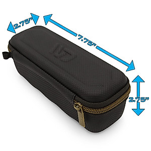 CASEMATIX Microphone Case Compatible with Wired Microphone Models up to 6.75” Maximum, Ultra Compact Mic Case Fits Singing, Vocal Dynamic Handheld Wired Microphones