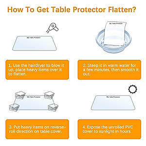 36 x 60 Inch 5ft Clear Plastic Dining Table Protector Tablecloth Desk Pad Mat Wooden Furniture Coffee Glass End Side Bistro Table Cloth Top Protection Countertop Cover Waterproof Rectangular PVC Vinyl