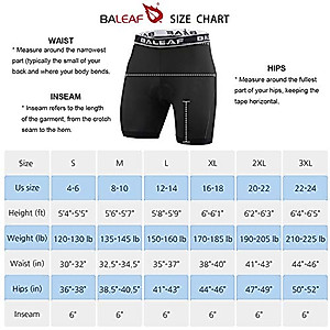BALEAF Men's Bike Shorts with 4D Padding Cycling Underwear Padded Bicycle MTB Liner Mountain Biking Tights Road Riding Black M