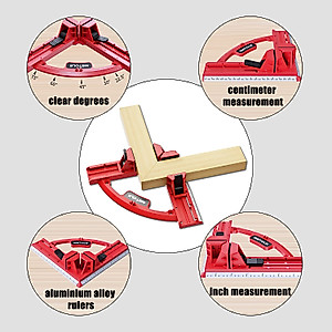 WETOLS 7 Inch Fast Adjustable Corner Clamp (with Lock), 90 Degree Right Angle Clamp for Woodworking, Great Tool Gift for Dad Father Mother DIY Handyman - WE816