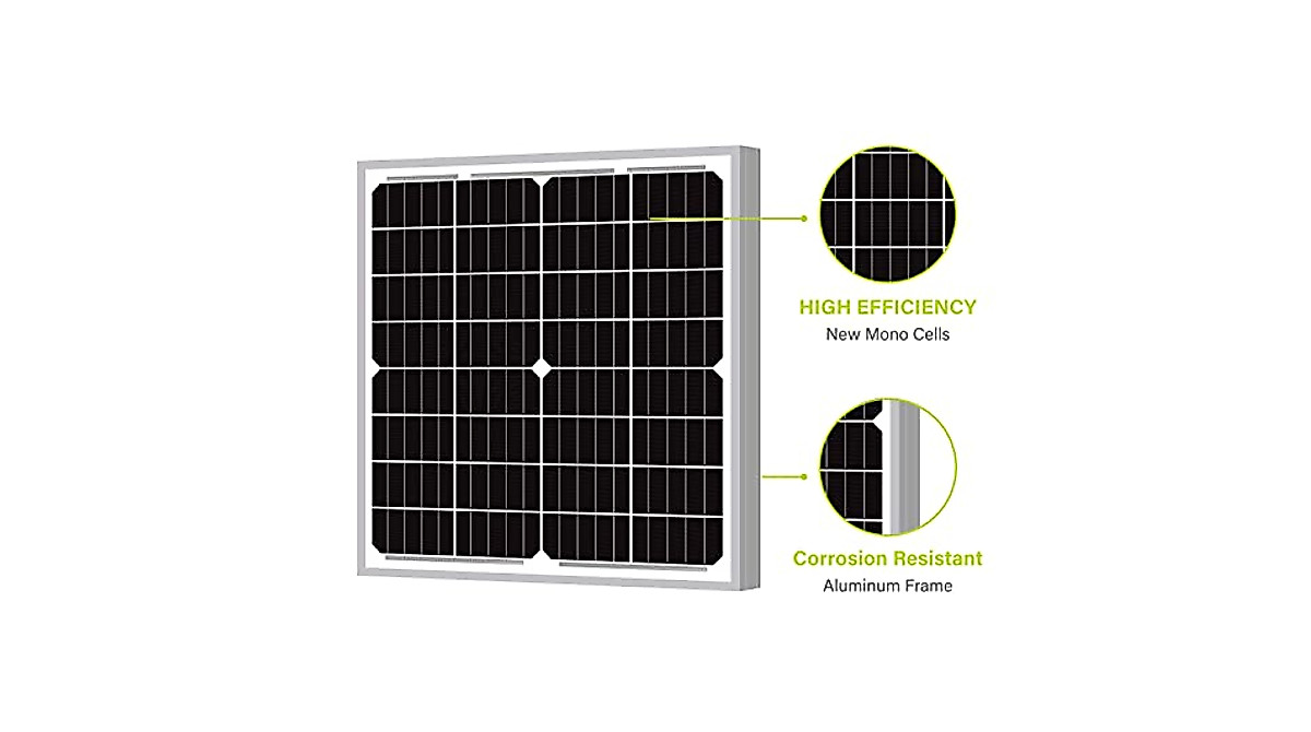 Newpowa 20W Solar Panel for 12V Off-Grid Systems