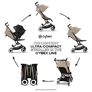 CYBEX Libelle Stroller, Ultra-Lightweight Stroller, Small Fold Stroller, Hand Luggage Compliant, Compact Stroller, Fits CYBEX Car Seats (Sold Separately), Infants 6 Months+, River Blue