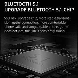 S6 Plus Mini Wireless Earbuds Bluetooth 5.1 in Ear Headphones Built-in Microphone, Light-Weight IPX5 Waterproof Stereo Sport Headset with Charging Case (Black)