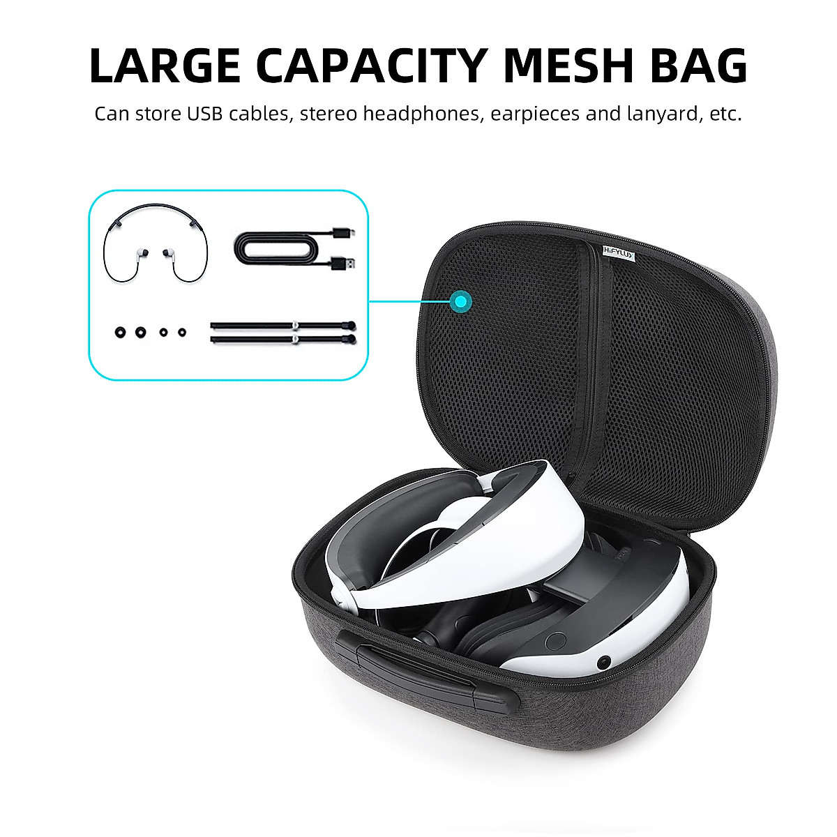 Carrying Case for PS VR2 - Hard Travel Cover Case Portable Bag Protective Box for VR2 VR Headset and Handle Accessories, Suitable for Traveling and Home Storage