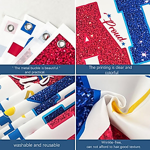 2023 Graduation Decoration Set Large Red and Blue Class of 2023 Congrats Grad Banner with 18 PCS Graduation Balloons for High School College Graduation Party Supplies