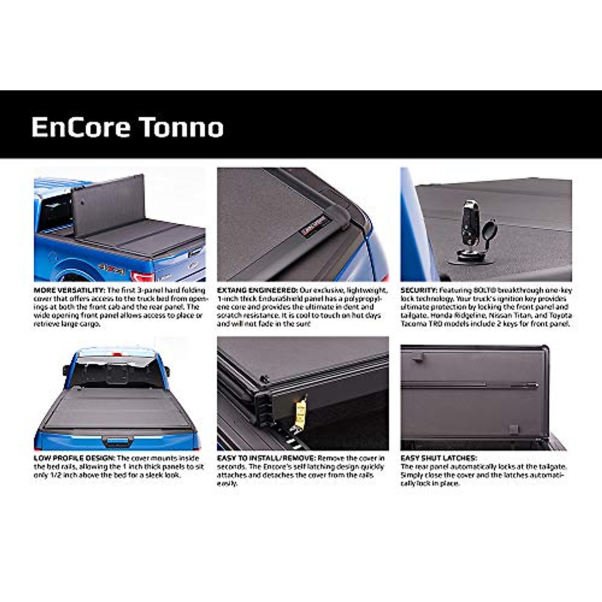 Extang Encore Hard Folding Truck Bed Tonneau Cover | 62425 | Fits 09-18, 19/20 Classic Dodge RAM 1500/2500/3500 5' 7" Bed (67.4")