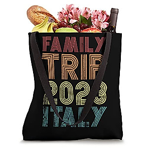 Family Trip 2023 Italy Vacation Matching Cool Retro Vintage Tote Bag