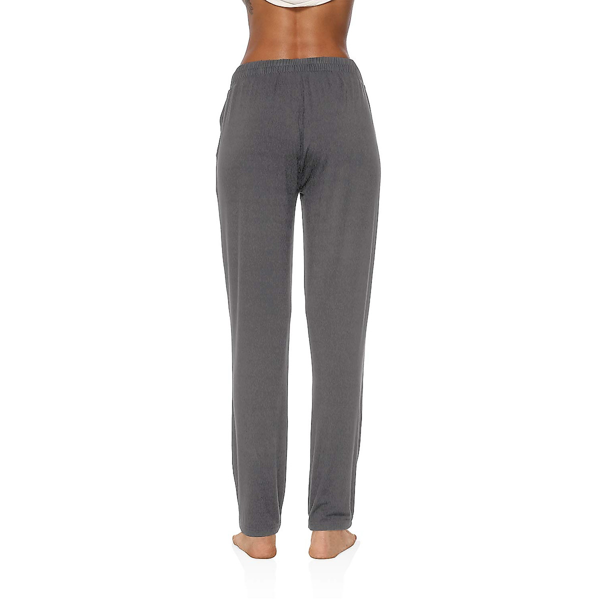 DIBAOLONG Womens Yoga Pants Wide Leg Comfy Drawstring Loose Straight Lounge Running Workout Legging Dark Gray S