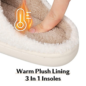 FACAXEDRE Smile Face Slippers for Women Fuzzy Happy Face for Woman Ladies Bedroom Woman Indoor and Outdoor Retro Home House Beige 7-8