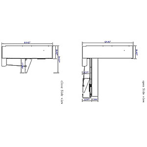 RoomAndLoft Brentwood Lateral Queen Solid Wood Murphy Deskbed in White