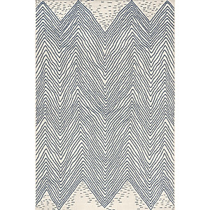 nuLOOM Carina Chevron Waves Indoor/Outdoor Accent Rug, 2x3, Blue