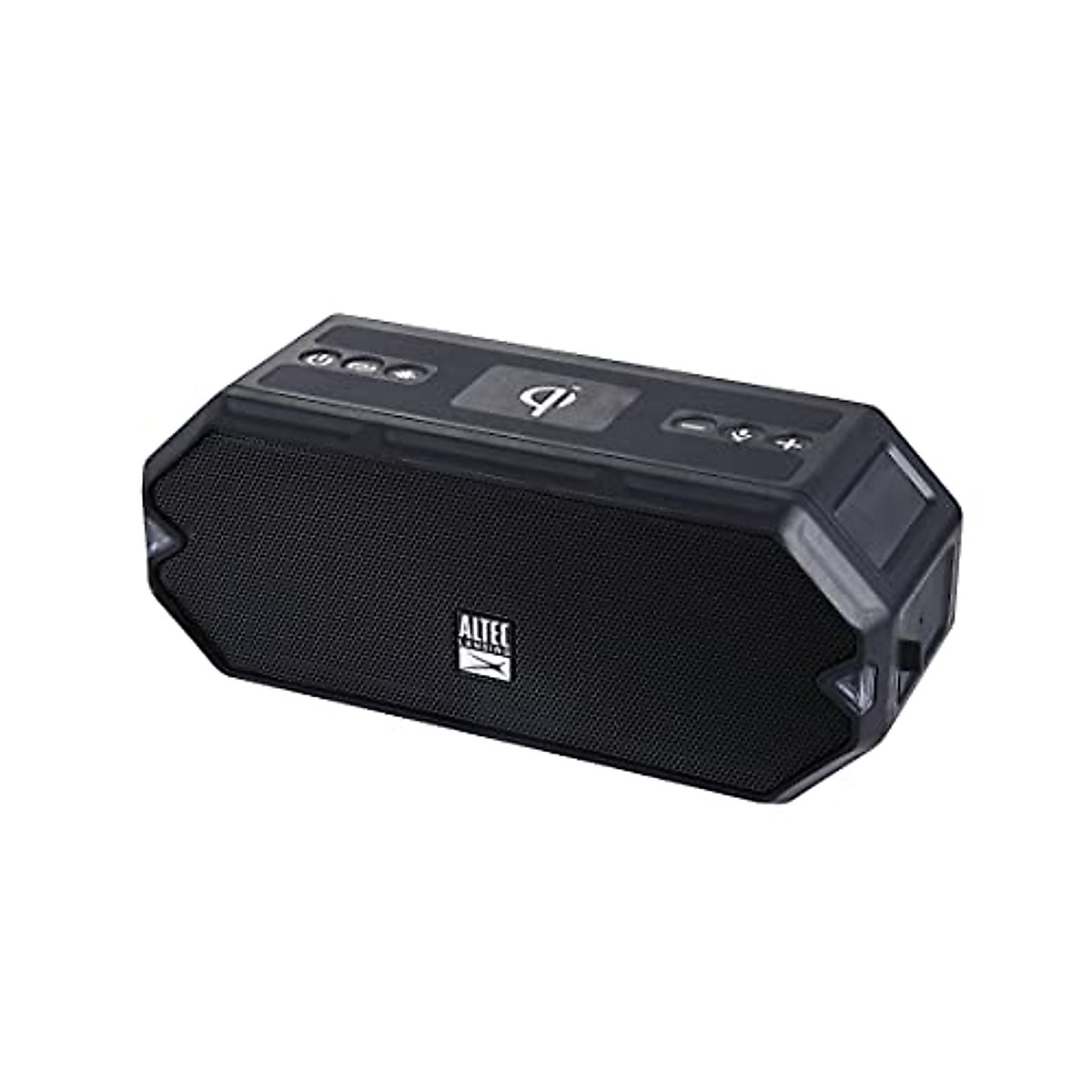 Altec Lansing HydraBlast Wireless Portable Bluetooth Speaker, IP67 Waterproof for Parties, USB C Rechargeable Outdoor Speakers with Built in Phone Charger and LED Lights, 20 Hour Playtime (Black)