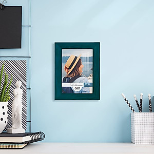 Renditions Gallery 3.5x5 inch Picture Frame Ocean Blue Wood Grain Frame, High-end Modern Style, Made of Solid Wood and High Definition Glass for Wall and Tabletop Photo Display