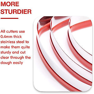 COOKIEQUE 3-Piece Candy Corn Cookie Cutter, Fall Thanksgiving Pumpkin Pie Cookie Cutters, Holiday Cookie Cutters, Unique Design with Protective Red Top PVC