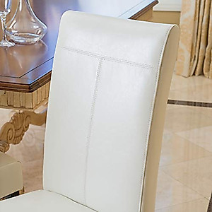 Christopher Knight Home Lissa PU Dining Chairs, 2-Pcs Set, Ivory
