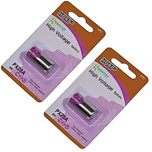 HQRP 2-Pack 6-Volt Battery Compatible with 4LR44 A544 V4034PX Fujica ST801 / ST901 / AX-3, Yashica 35 CCN/FX-1 / FR II, Canon A-1, AE-1, AE-1 Program, AV-1, at-1 Film Camera PX28A