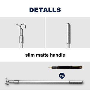 Draw Rod for Cordless Zebra Blinds, Honeycomb Blinds, Spring Roller Shades, Premium Quality Easy to Pull The Shades Down and Up Telescopic 13in to 24in.