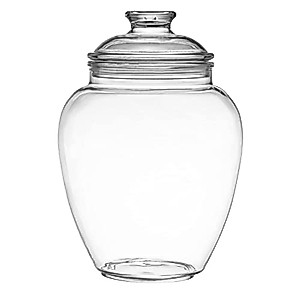 Apothecary Jar with Lid 148oz Capacity - Acrylic Storage Container - Cute Decorative Candy Jar with Lid - Candy Container for Cookies, Candies, Sugar, Tea, Coffee, Herbs, Spices – Plastic Clear Jar with Lid- By The Candery