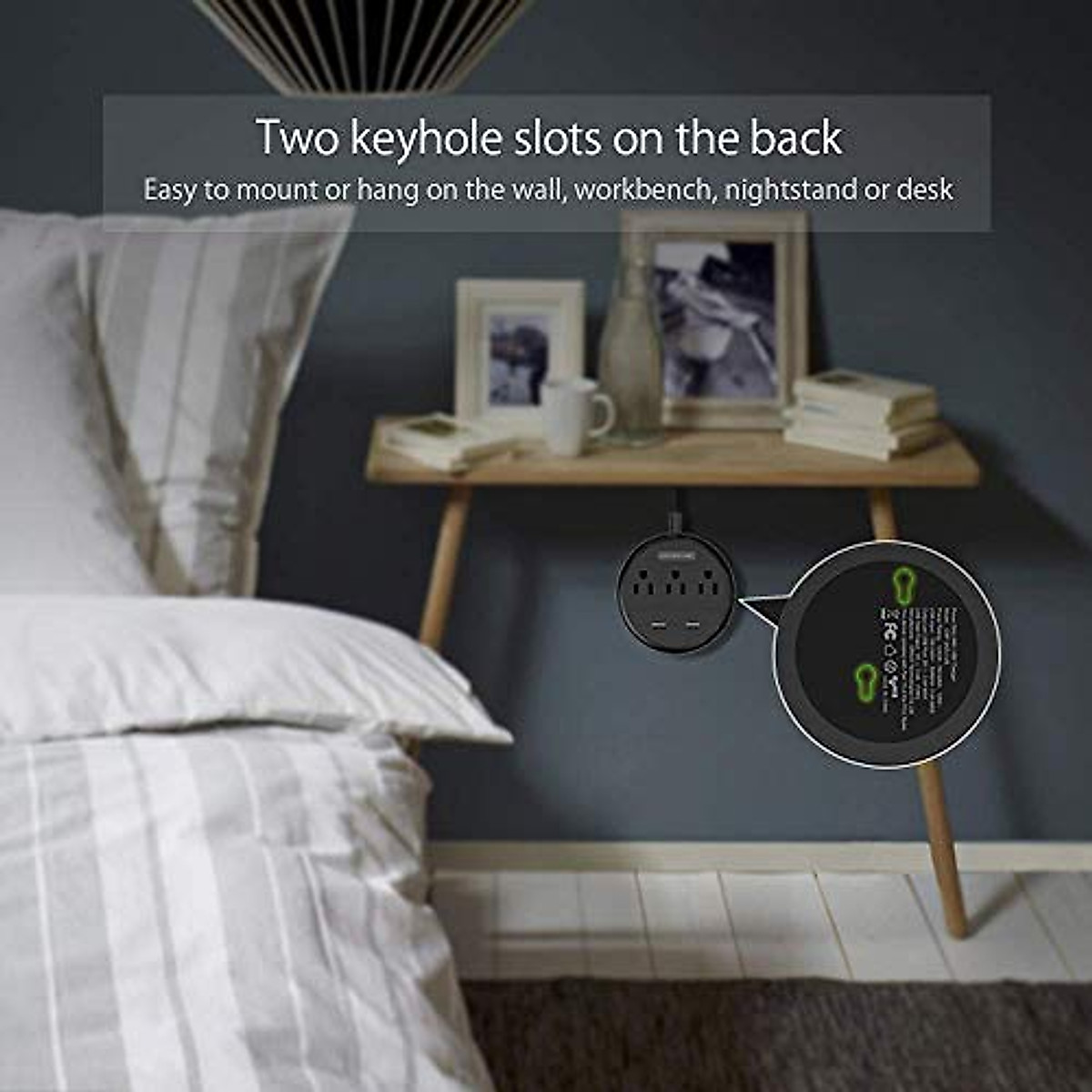 NTONPOWER Travel Power Strip with USB Bundle, 3 Outlet Flat Plug Power Strip and 2 Outlet Small Power Strip Extension Cord, Compact Charging Station for Cruise Ship, Nightstand, Home and Office, Black