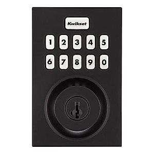 Kwikset Home Connect 620 Keypad Connected Smart Lock with Z-Wave Technology Featuring SmartKey Security in Matte Black