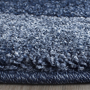 SAFAVIEH Retro Collection Accent Rug - 4' x 6', Light Blue & Blue, Modern Abstract Design, Non-Shedding & Easy Care, Ideal for High Traffic Areas in Entryway, Living Room, Bedroom (RET2693-6065)