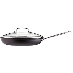 Cuisinart 622-30G Nonstick-Hard-Anodized, 12-Inch, Skillet w/Glass Cover & 622-30DF Chef's Classic 12-Inch Nonstick-Hard-Anodized, Deep Fry Pan w/Cover