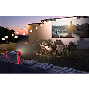 RCA - RPJ060 Portable Projector Home Theater Entertainment System, Long Lasting Battery - 2.5 Hours per Charge - Outdoor, Rechargeable, Speakers - Enjoy without any Cable on the go - Phone/Stick/PC