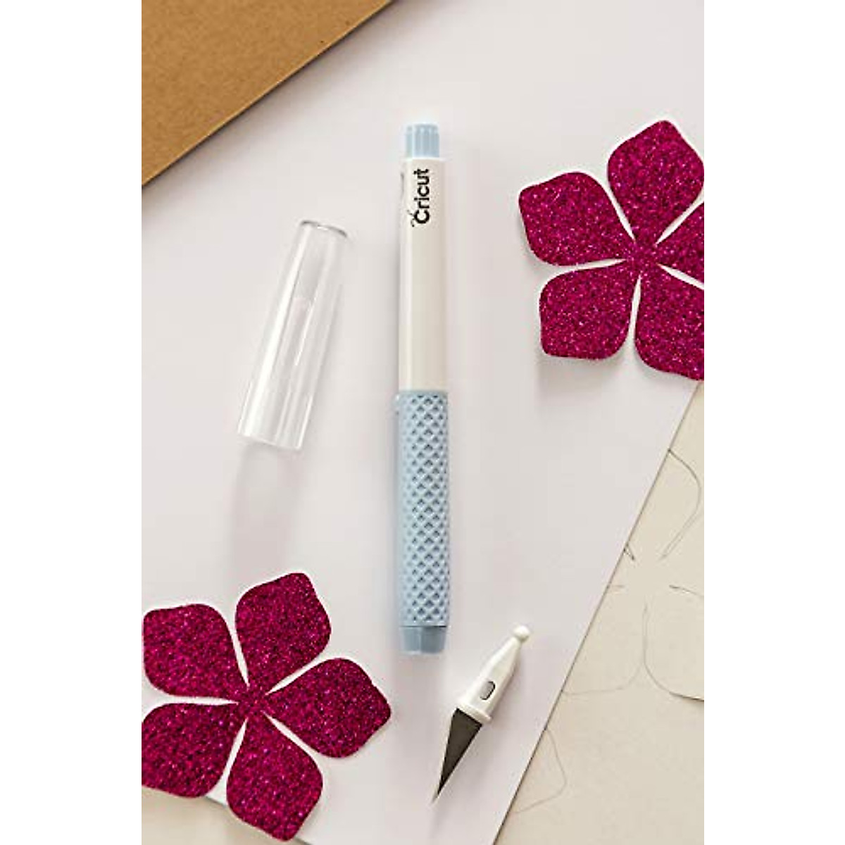 Cricut TrueControl Knife Kit - For Use As a Precision Knife, Craft knife, Carving Knife and Hobby Knife - For Art, Scrapbooking, Stencils, and DIY Projects - Comes With 5 Spare Blades - [Blue]