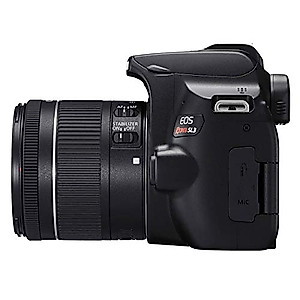 Canon EOS Rebel SL3 DSLR Camera with 18-55mm Lens (Black), Bundle with Bag, 32GB SD Card, Filter Pack, Cleaning Kit