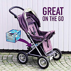 Tadge Goods Baby Disposable Diaper Bags Scented with Lavender - Odor Absorber Biodegradable Plastic Diaper Sacks for Trash Bag Essential Items - Bags for Dirty Diapers - Refill 200 Count (Blue)