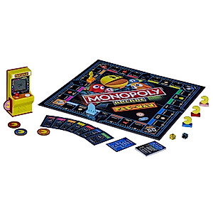 Monopoly Arcade Pac-Man Game Board Game for Kids Ages 8 and Up; Includes Banking and Arcade Unit