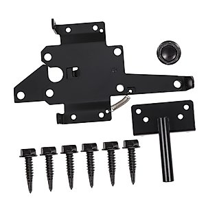 Fence Door Hinge Gate Locks for Outdoor Fence Hidden Door Gate Latches for Metal Door Closer Hinge Metal Fencing Double Sided Door Lock Fence Gate Lock Gate Locks for Wooden Fence