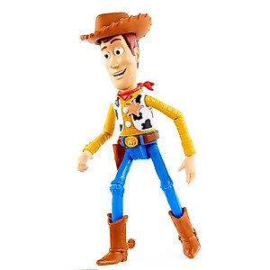 Disney Pixar Toy Story 4 True Talkers Woody Figure, 9.2 in Posable, Talking Character Figure with Authentic Movie-Inspired Look and 15+ Phrases, Gift for Kids 3 Years and Older
