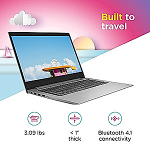 2022 Newest Lenovo IdeaPad 1 Laptop, 14" Anti-Glare Display, Intel Quad-Core Processor, Intel UHD Graphics, 4GB RAM, 256GB PCIe SSD, Windows 11 + Microfiber Cloth